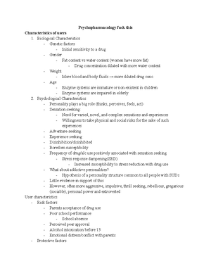 EXAM 4 Drugs N Behavior - Test 4 notes - 4/19/ CHAPTER 13 ...