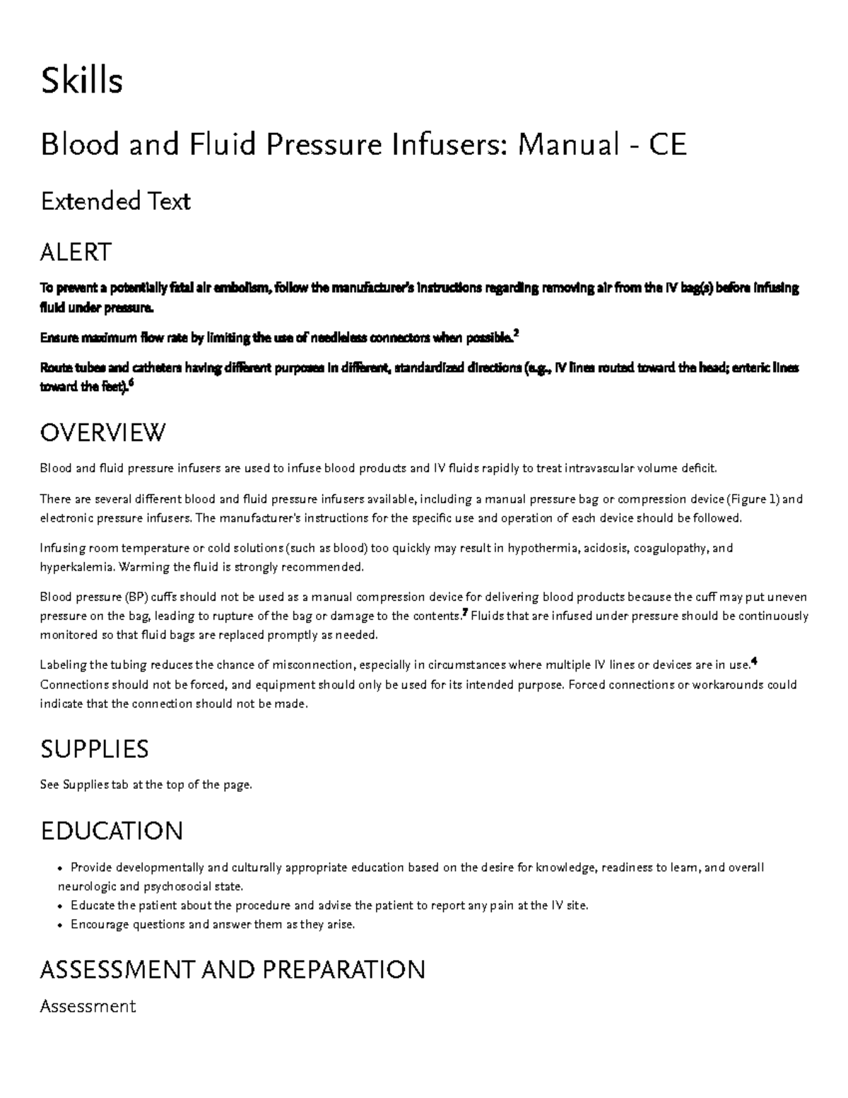 Blood and Fluid Pressure Infusers Manual - Extended - Ensure maximum ...