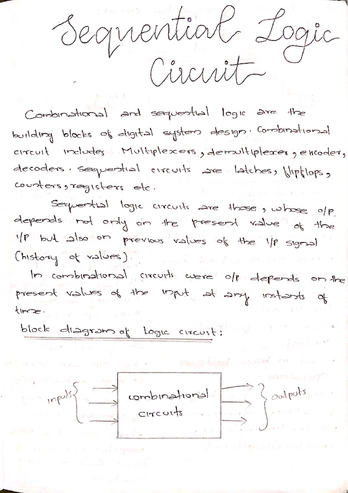 Sequential logic circuit ,DIGITAL SYSTEM - Digital Systems - Studocu
