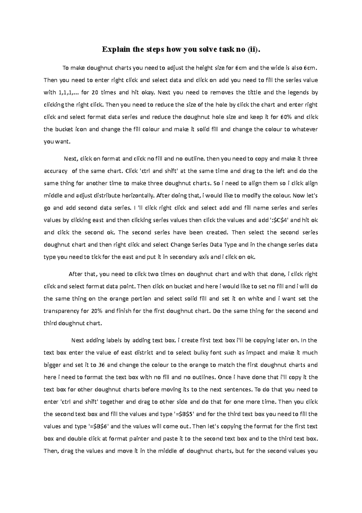 Explaination of how to make a povet table - Explain the steps how you ...