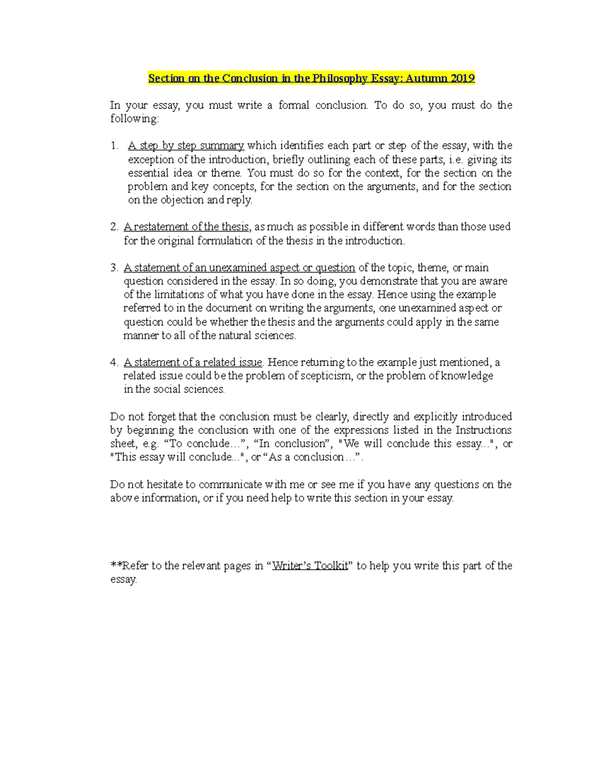 Conclusion.A19 - bim - Section on the Conclusion in the Philosophy ...