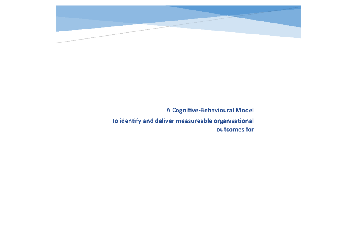 A Cognitive Behavioural model Espoused and In Use Theory - 1004GIR ...