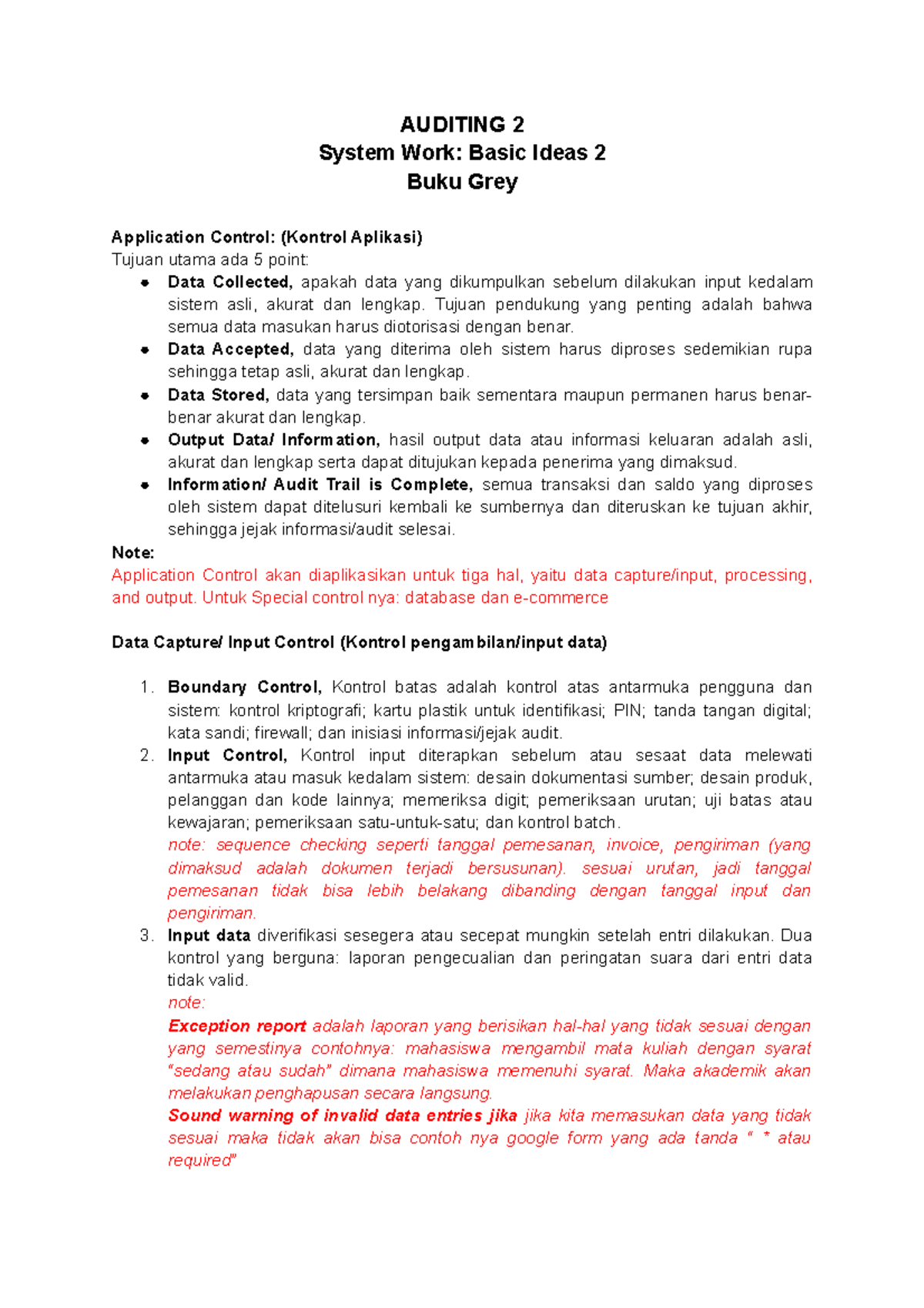 Chapter 9 - System Work Basic Ideas 2 - AUDITING 2 System Work: Basic Ideas 2 Buku Grey ...