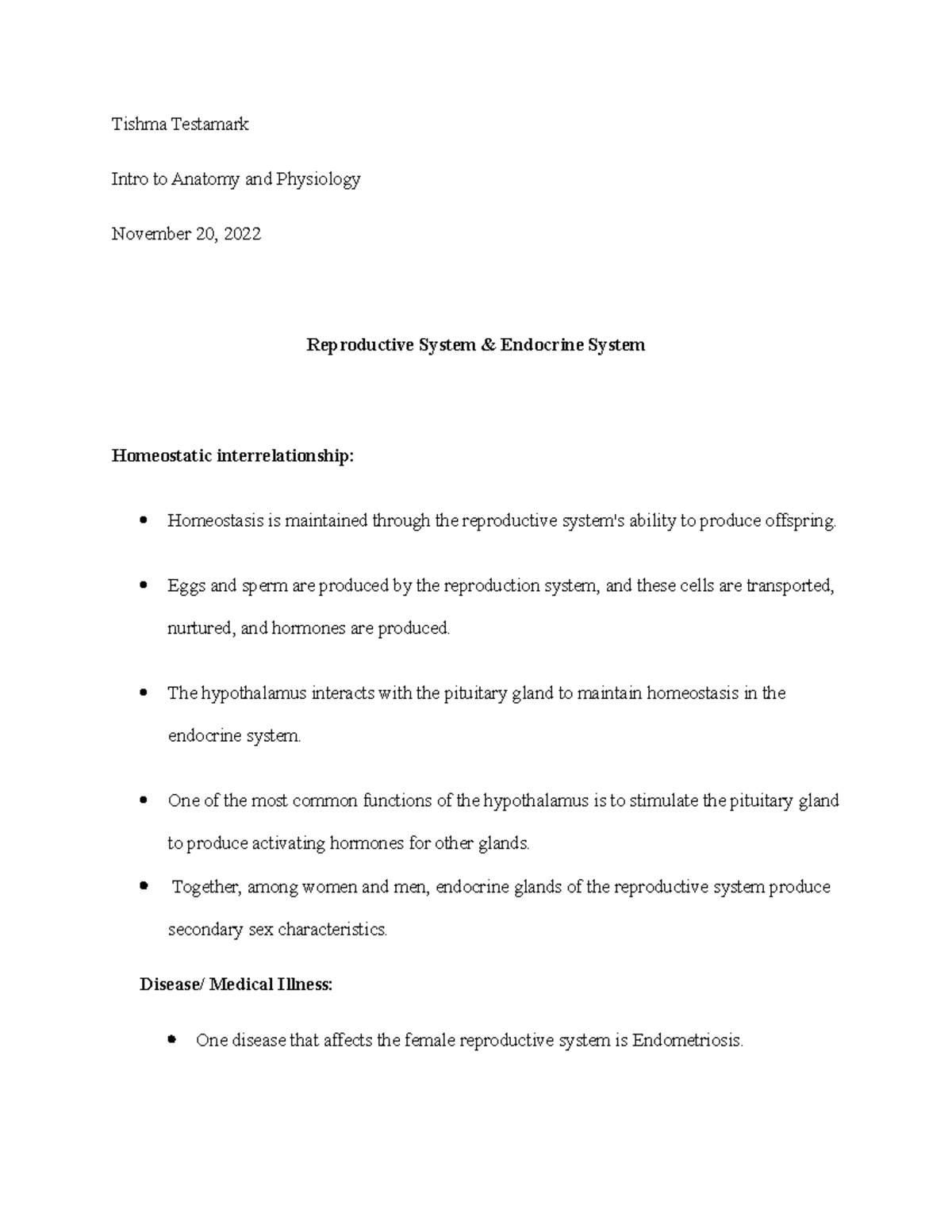 4-4 Milestone Two Organ System Interrelationship and Disease Assessment ...