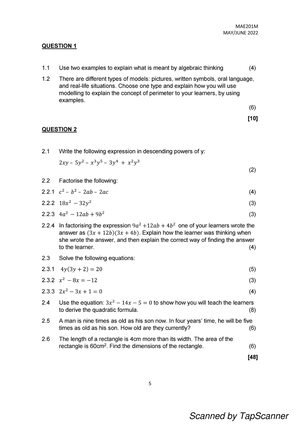 MIP2601 ASS2 - Assignment questions - MIP2601/102/0/ Tutorial Letter ...