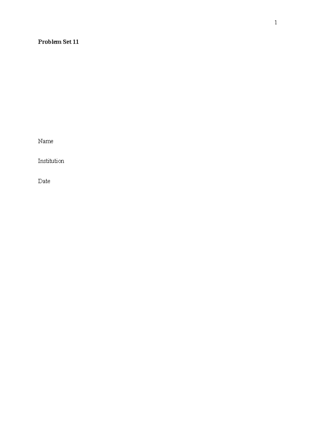 ME Problem Set #11 - Awesome work - Problem Set 11 Name Institution Date Butter and margarine ...