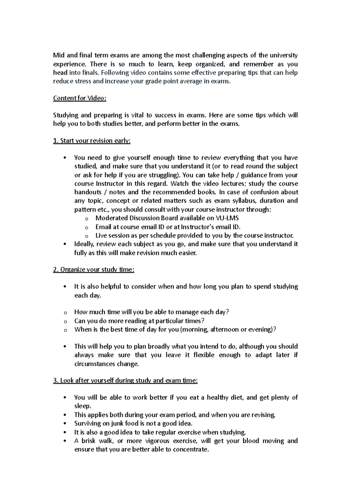 Mid and final term exams are among the most challe - There is so much ...