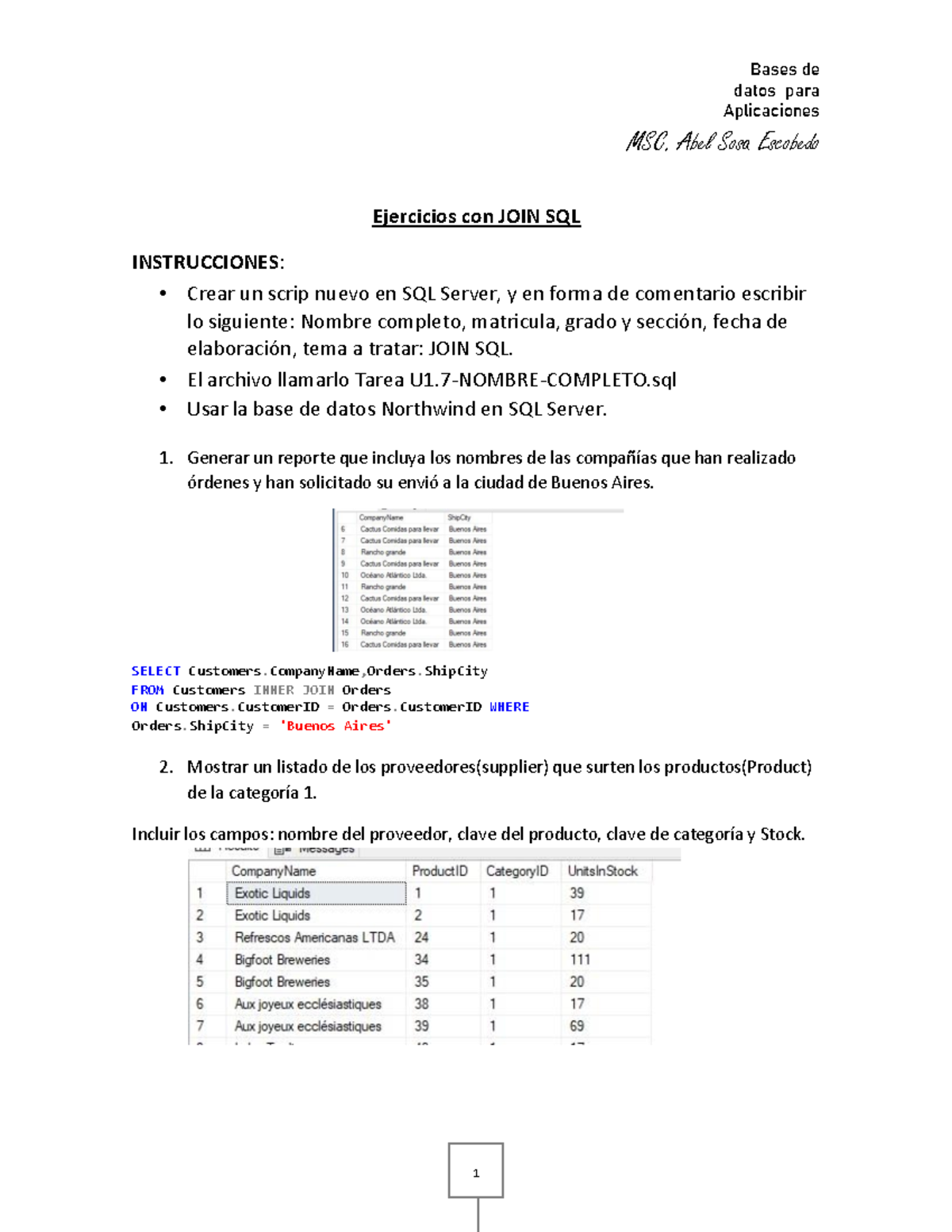 Tarea U1 - datos para Aplicaciones MSC. Abel Sosa Escobedo Ejercicios ...