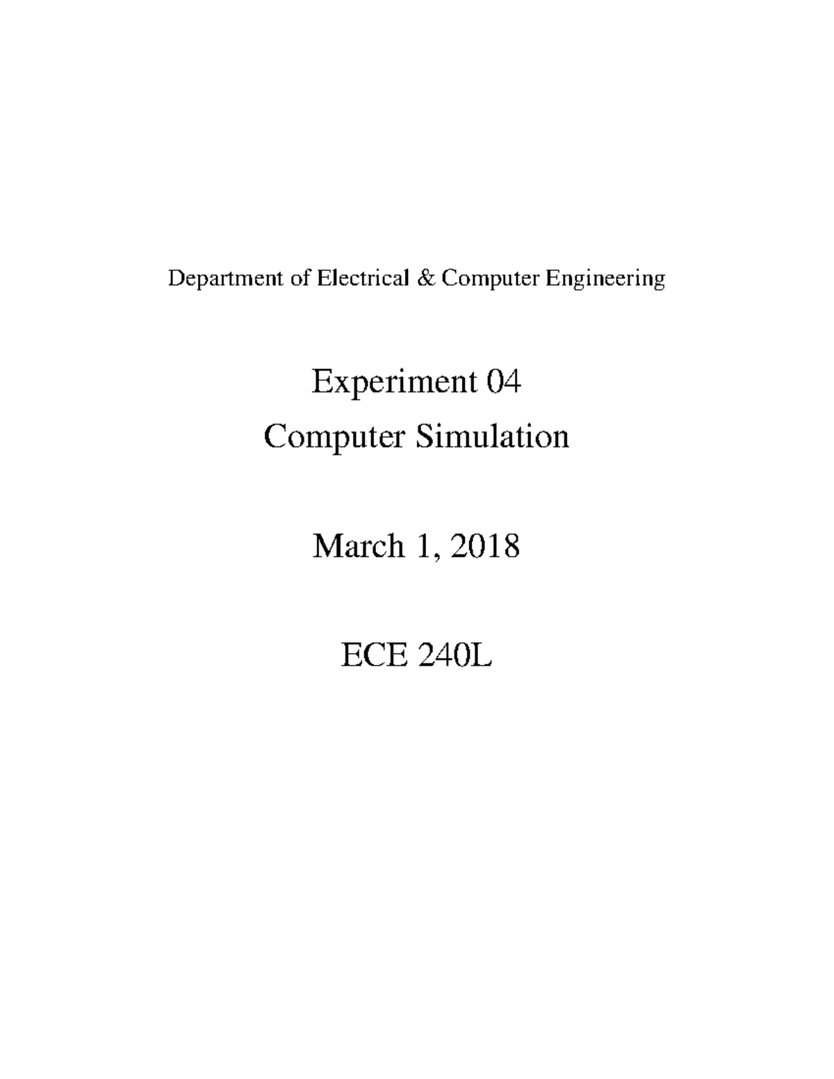 Circuit Analysis LAB4 - Department of Electrical & Computer Engineering ...