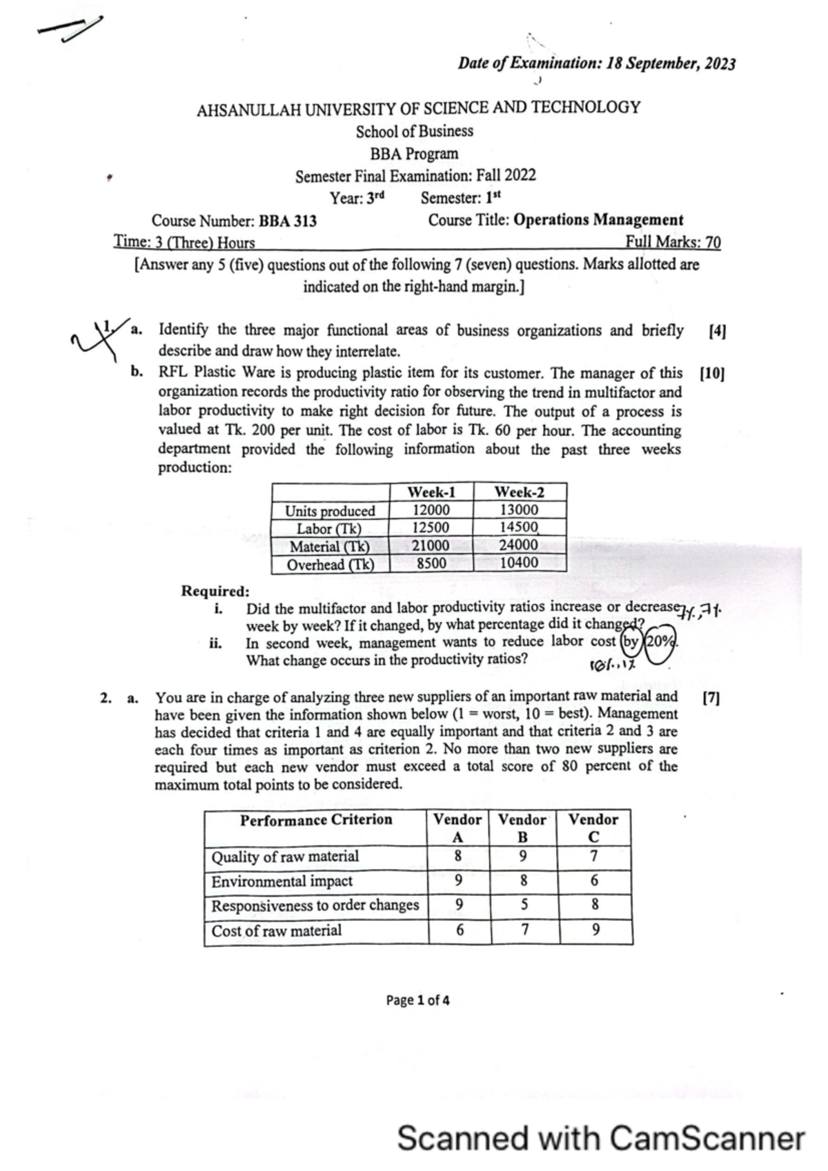 OM final Qs - Principles of Management - Studocu