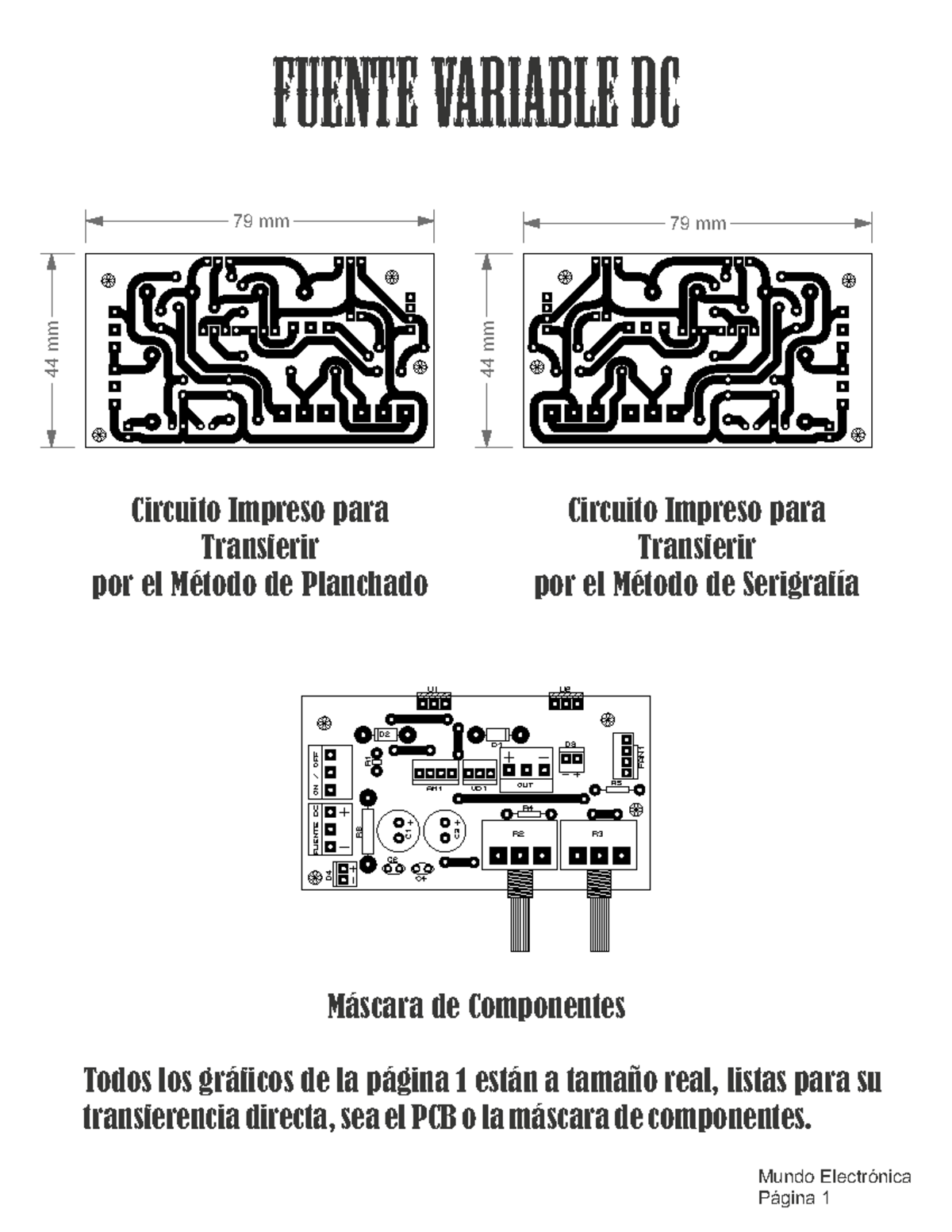 Fuente Variable DC - fuente variable DC Circuito Impreso para ...
