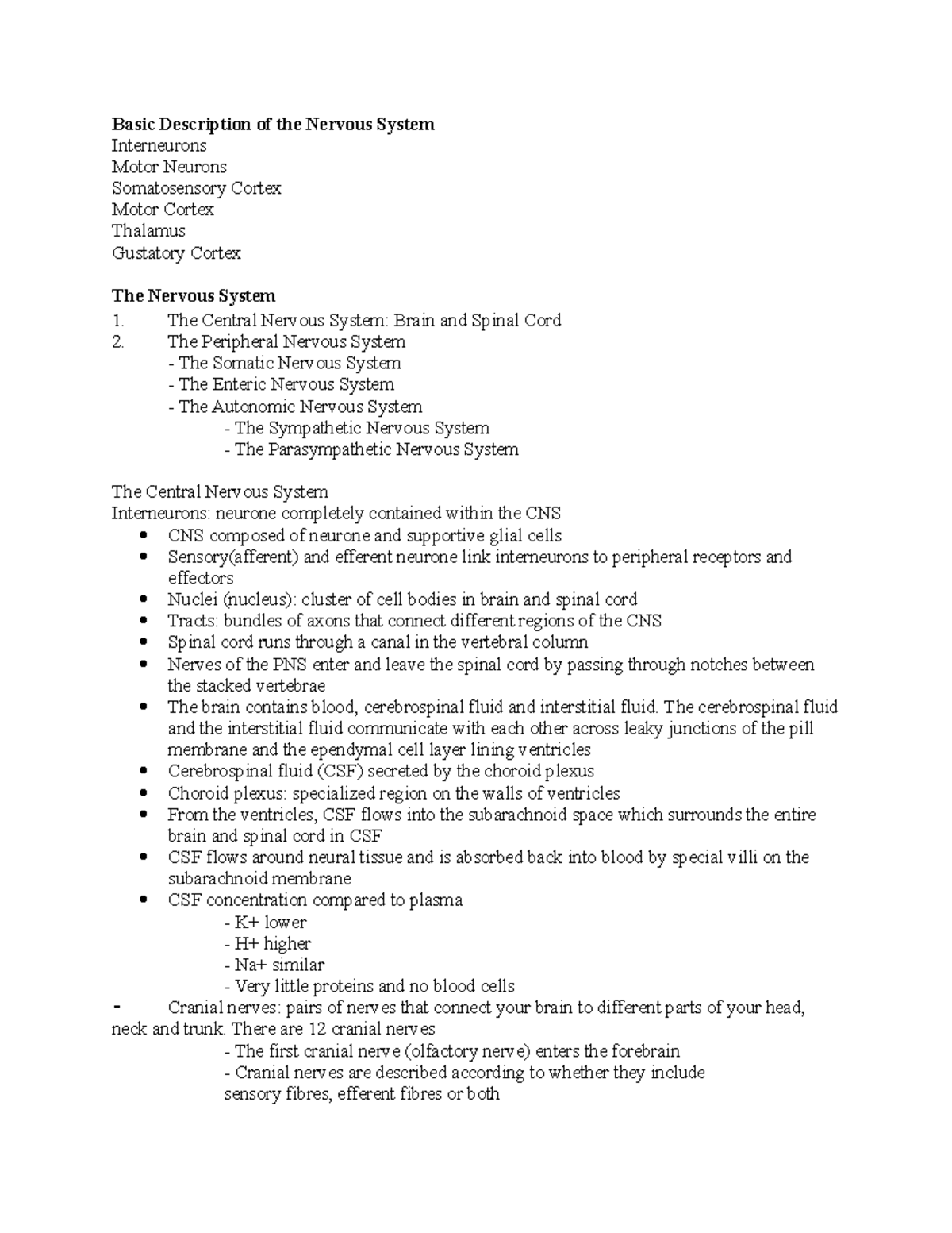 Nervous System - An Overview of The Structures of the Central Nervous ...