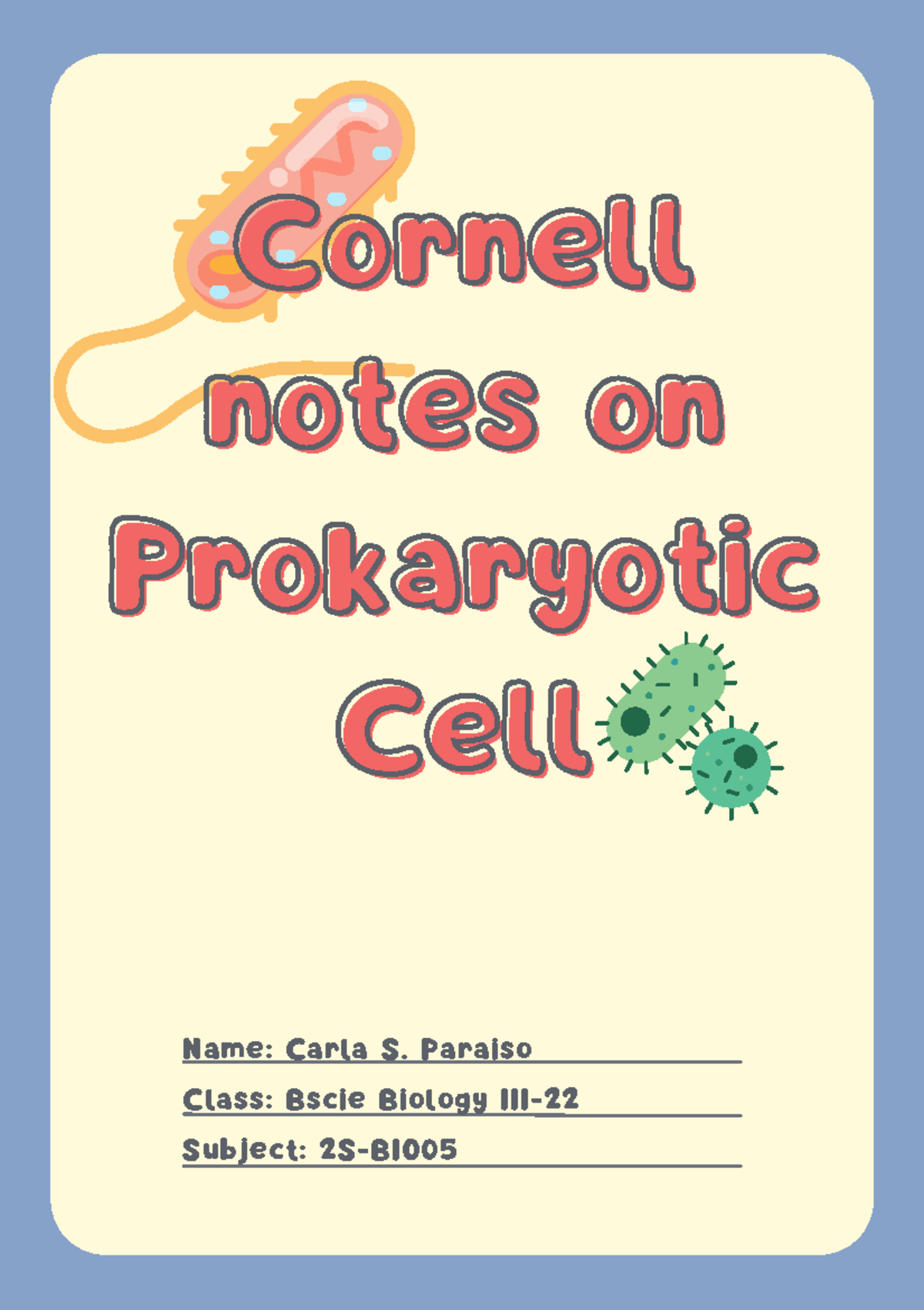Paraiso- III-22- Cornell notes on Prokaryotic Cell - BSE Biology ...