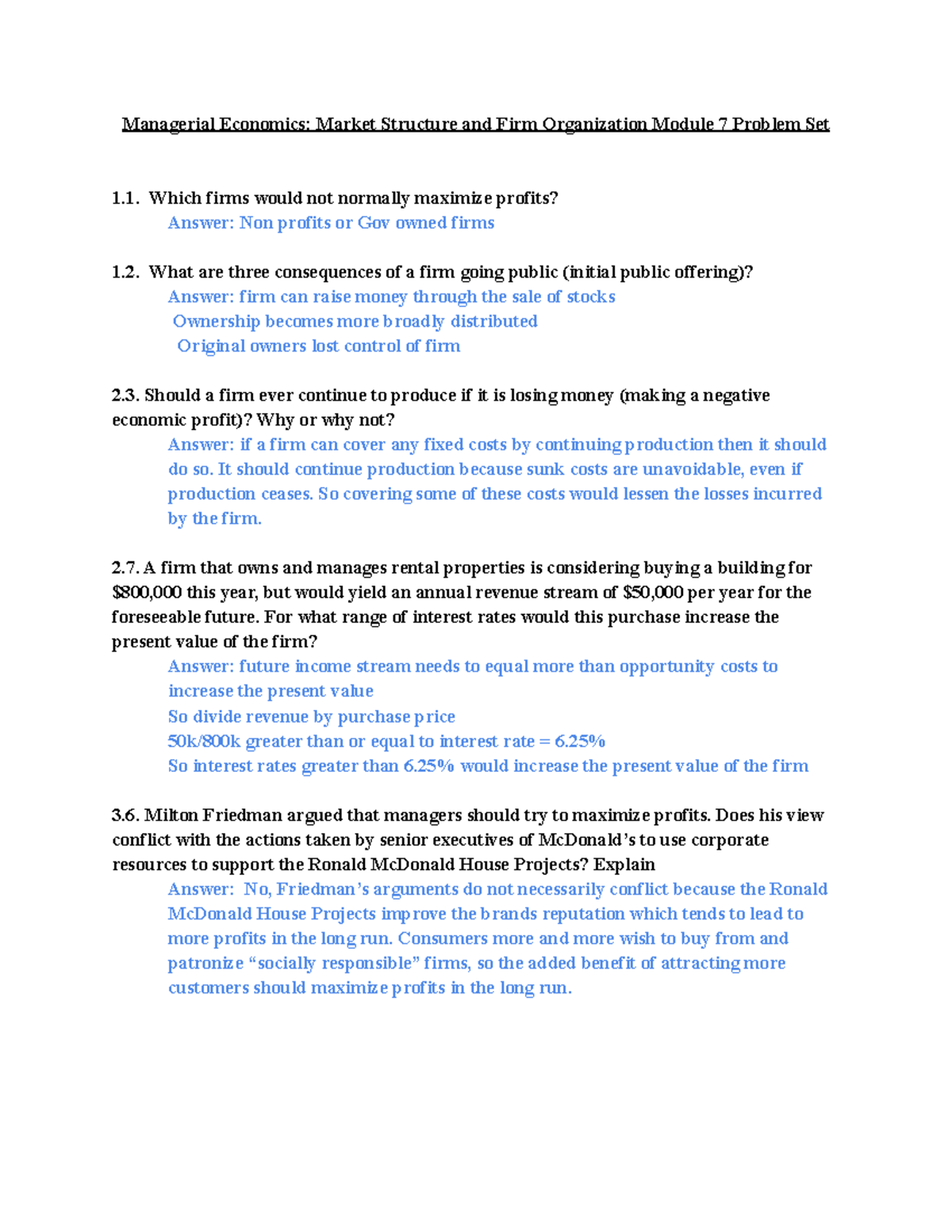 Managerial Economics Market Structure and Firm Organization Module 3 ...