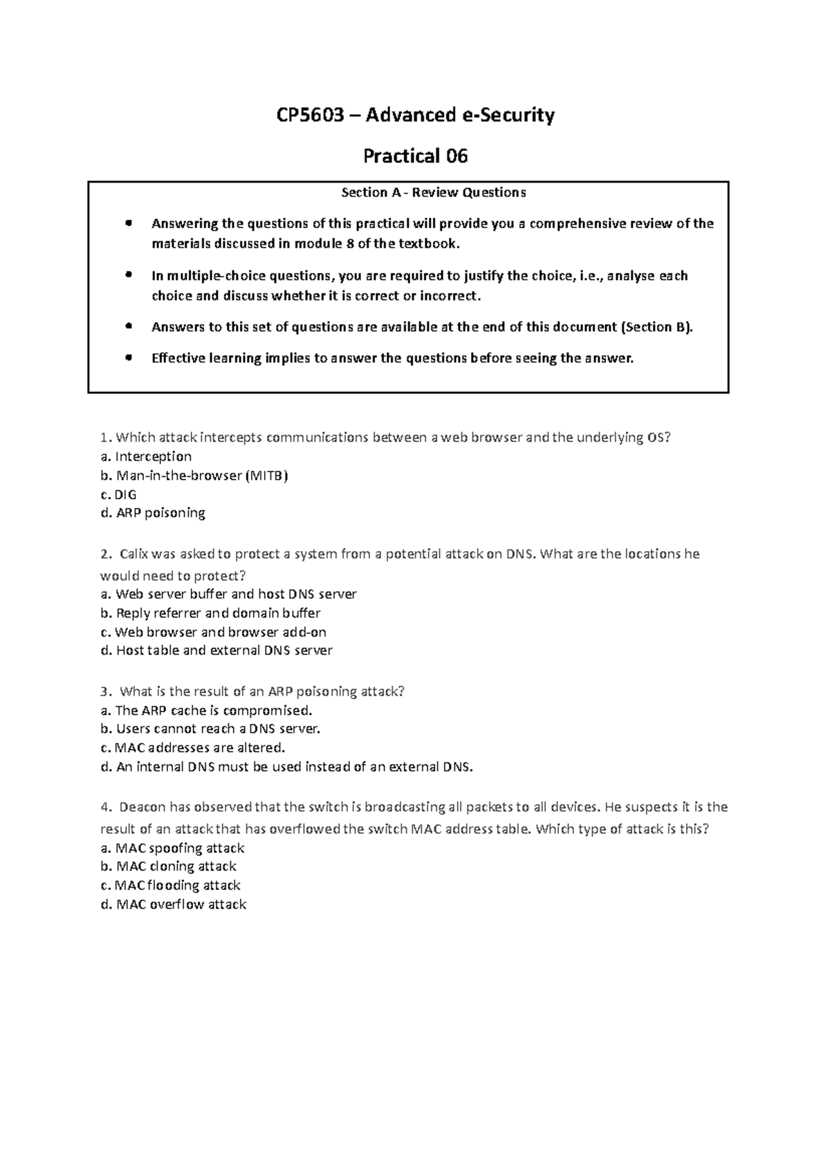 CP5603-Practical-06 - ,hkjh - CP5603 – Advanced e-Security Practical 06 ...