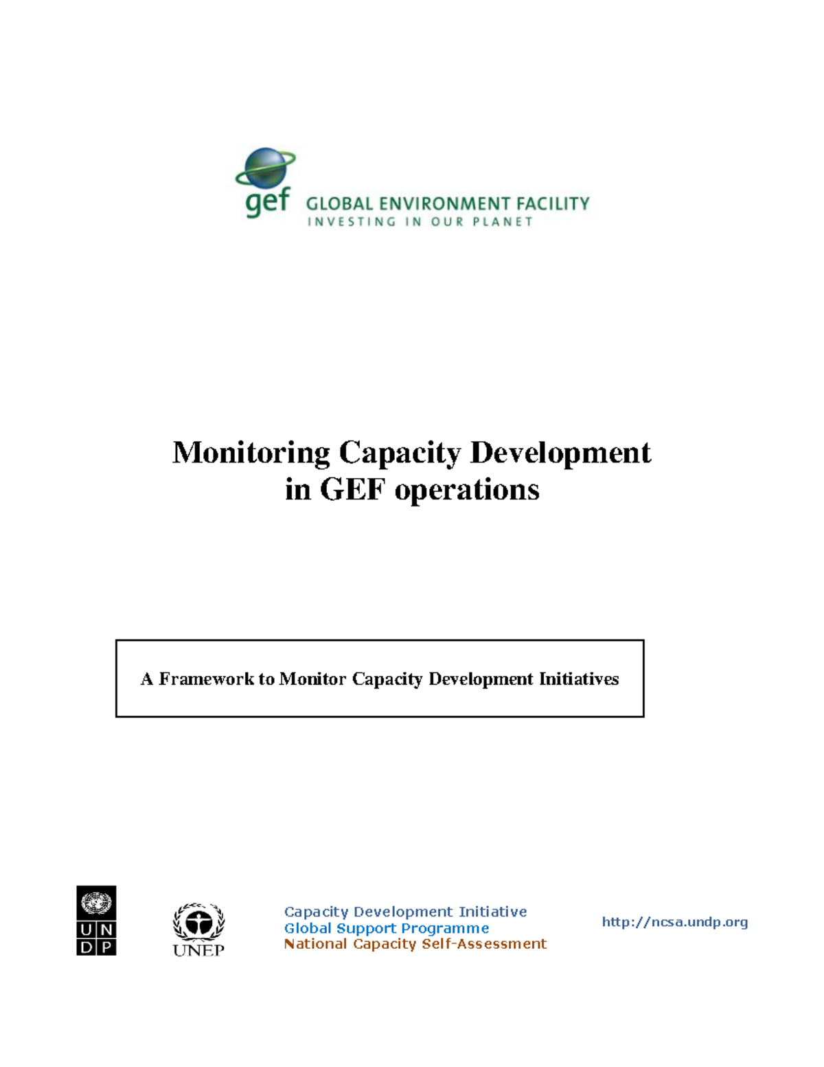 Capacity Development Indicators - Monitoring Capacity Development in ...