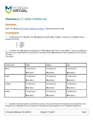 Chemistry 2 3.2 Isotopes and Atomic Mass Lab - Chemistry A | 3 Isotopes ...