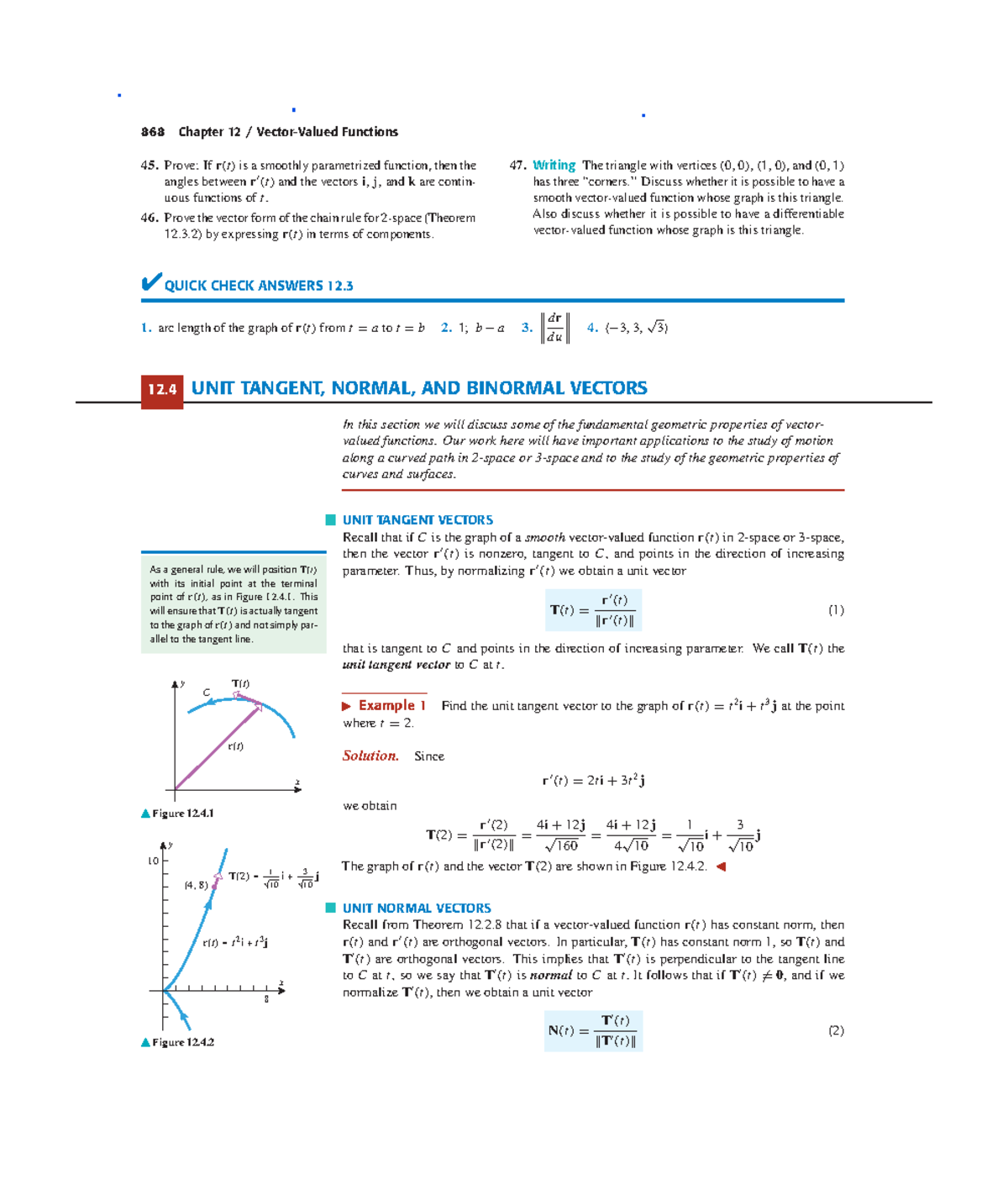 Math work ch12-3 - Math work - 868 Chapter 12 / Vector-Valued Functions ...