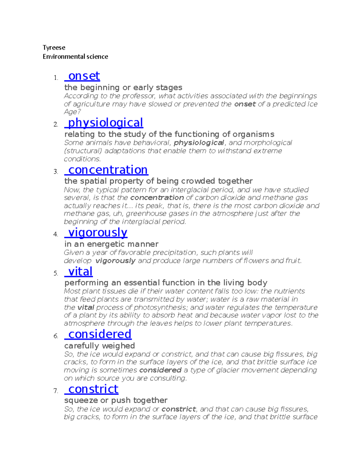 Science 2 - class notes used for quizzes and test - Tyreese ...