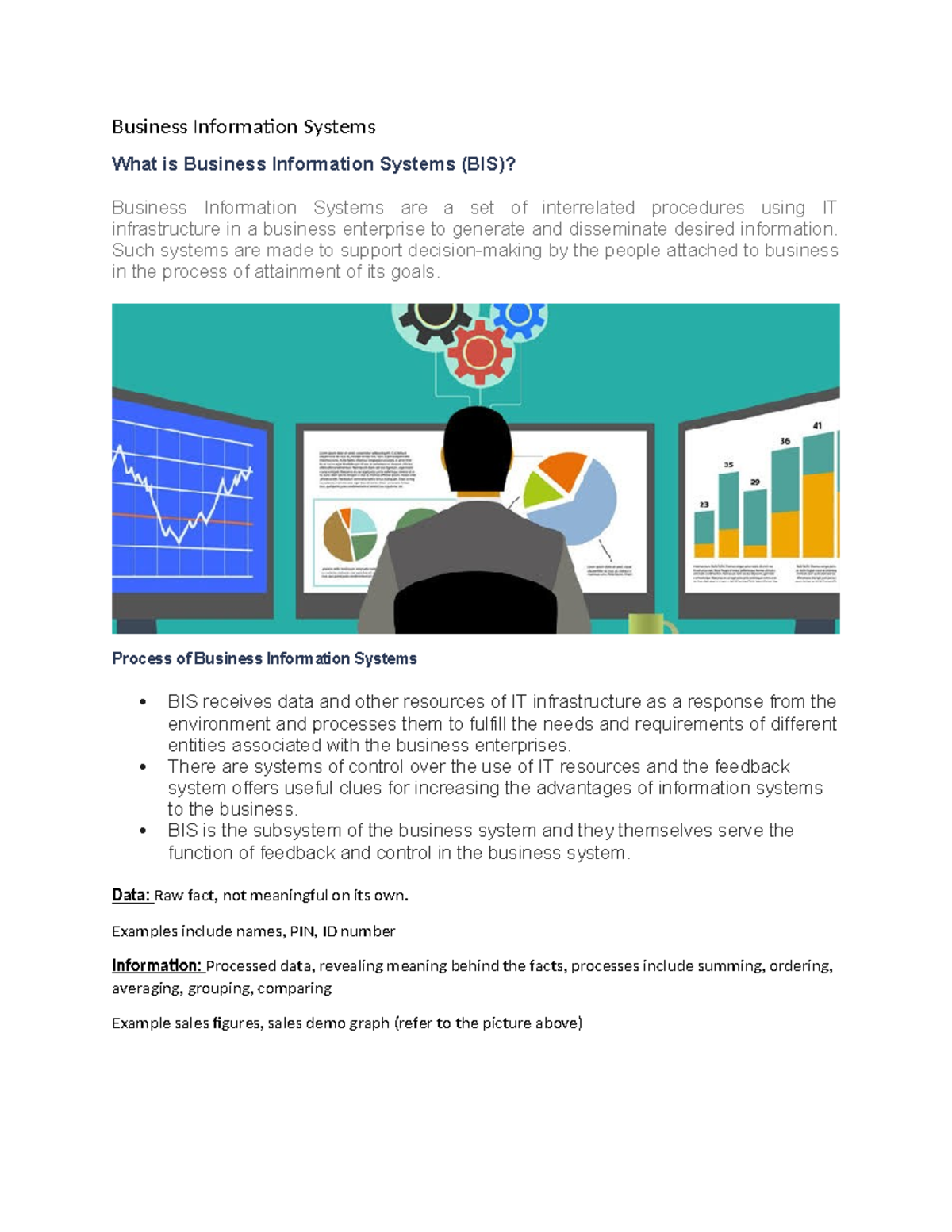 Business-Information-Systems - Business Information Systems What is ...