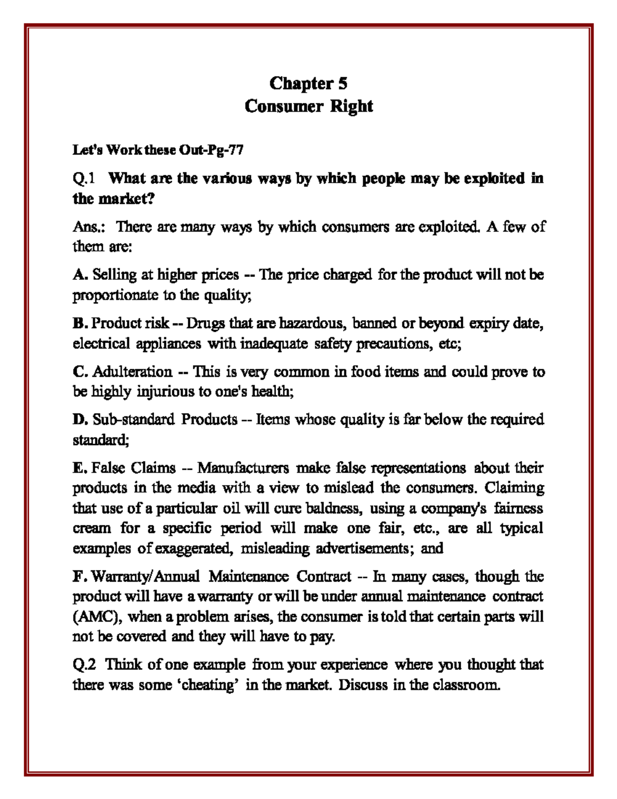 Consumer Rights - B.tech CSE - Studocu