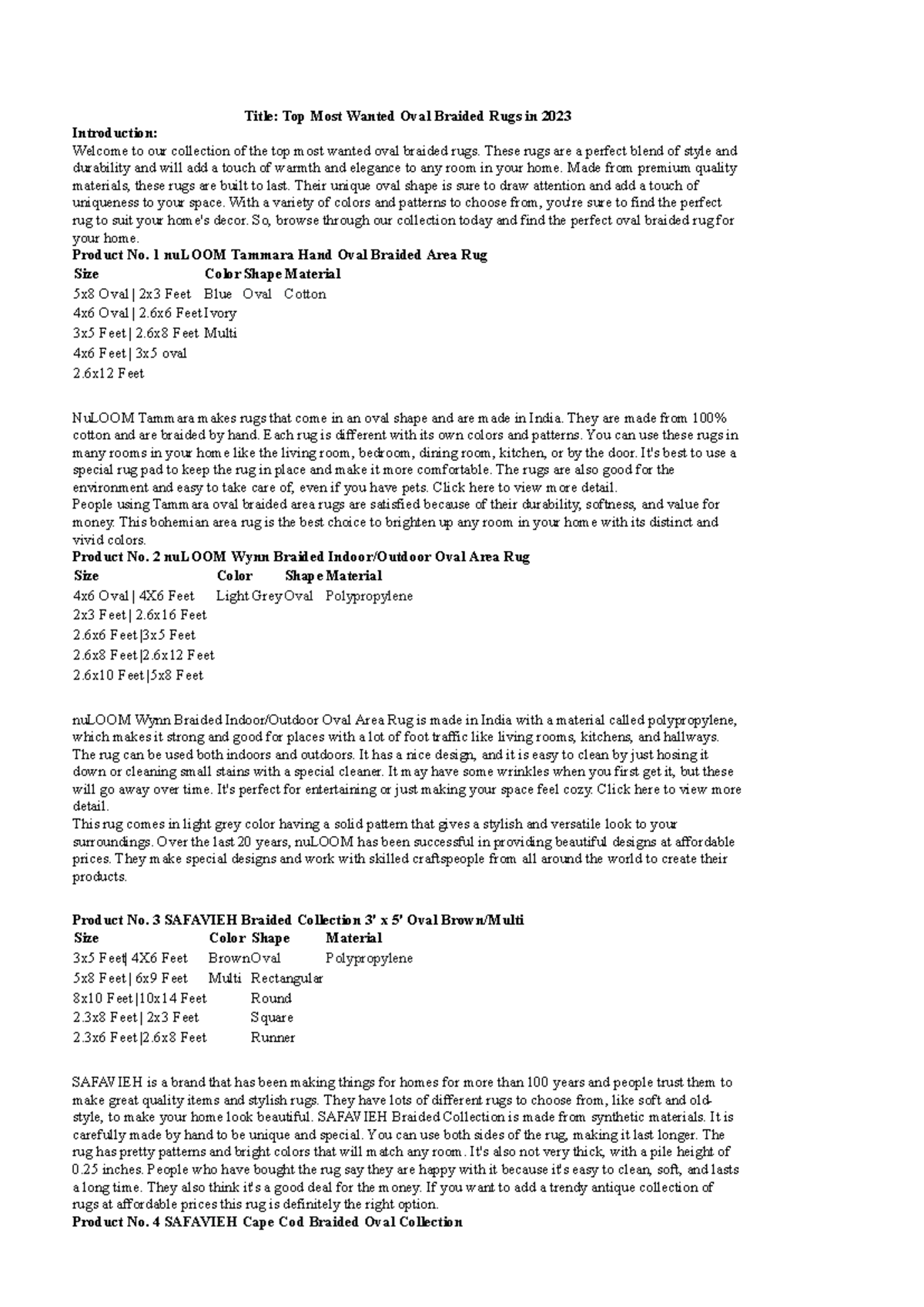 Oval braided rugs - Essay writing with creative skill - Title: Top Most ...