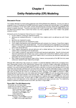 Chapter 9 Database design - Describe the role of database design as the ...