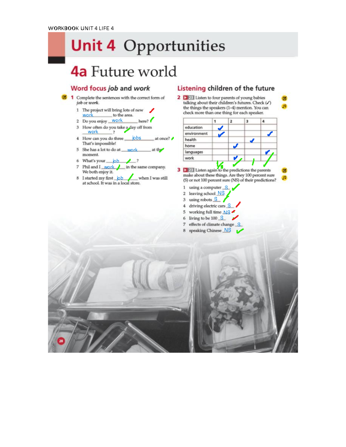 Workbook UNIT 4 LIFE 4 - Ejercicio unidad 4 - Inglés I - WORKBOOK UNIT ...