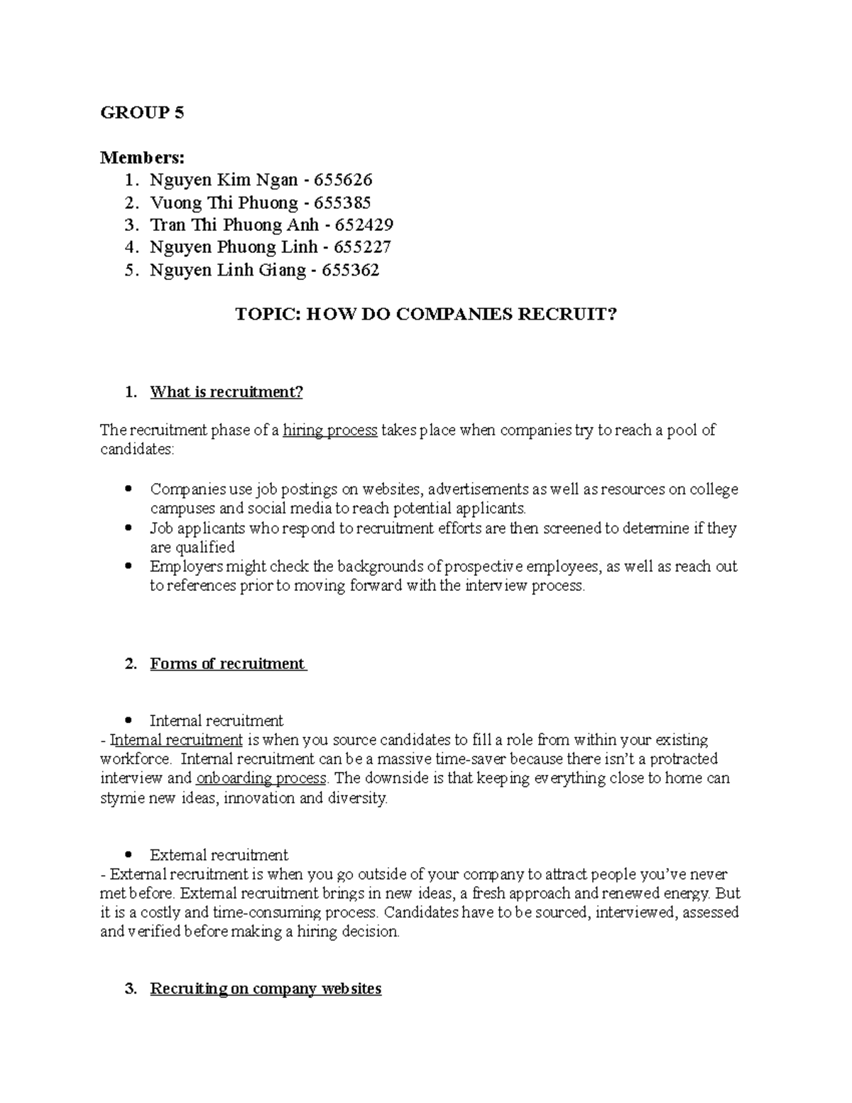 Group-5- Outline - hi................. - GROUP 5 Members: 1. Nguyen Kim ...