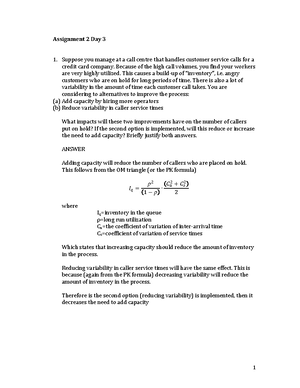 Problem Solution 2 - Assignment Solution Bagel Store Process A: Grilled ...