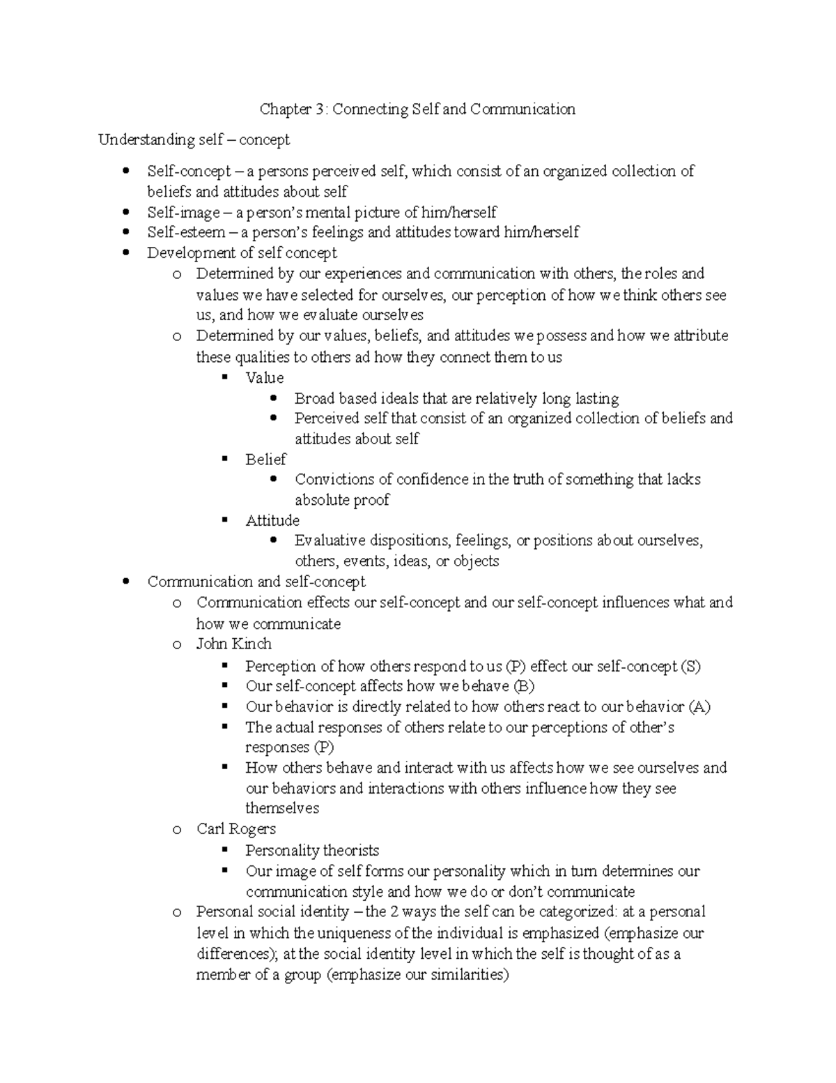 Chapter 3 - Connecting self and communication - Chapter 3: Connecting ...