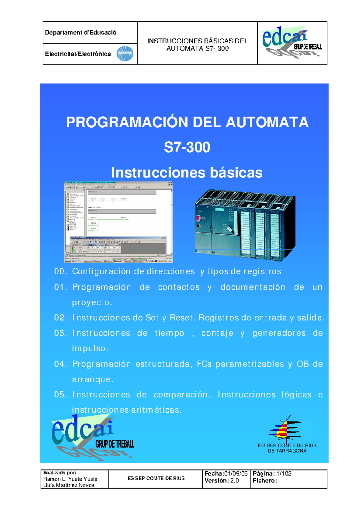 S7300 Basico - ttttttttttttttttttttttttttttttttt - Electricitat/Electrònica INSTRUCCIONES ...