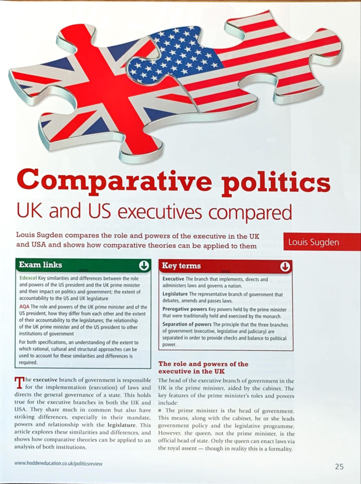 POL REV Comparative politics Executive Nov 2018 - Comparative politics ...