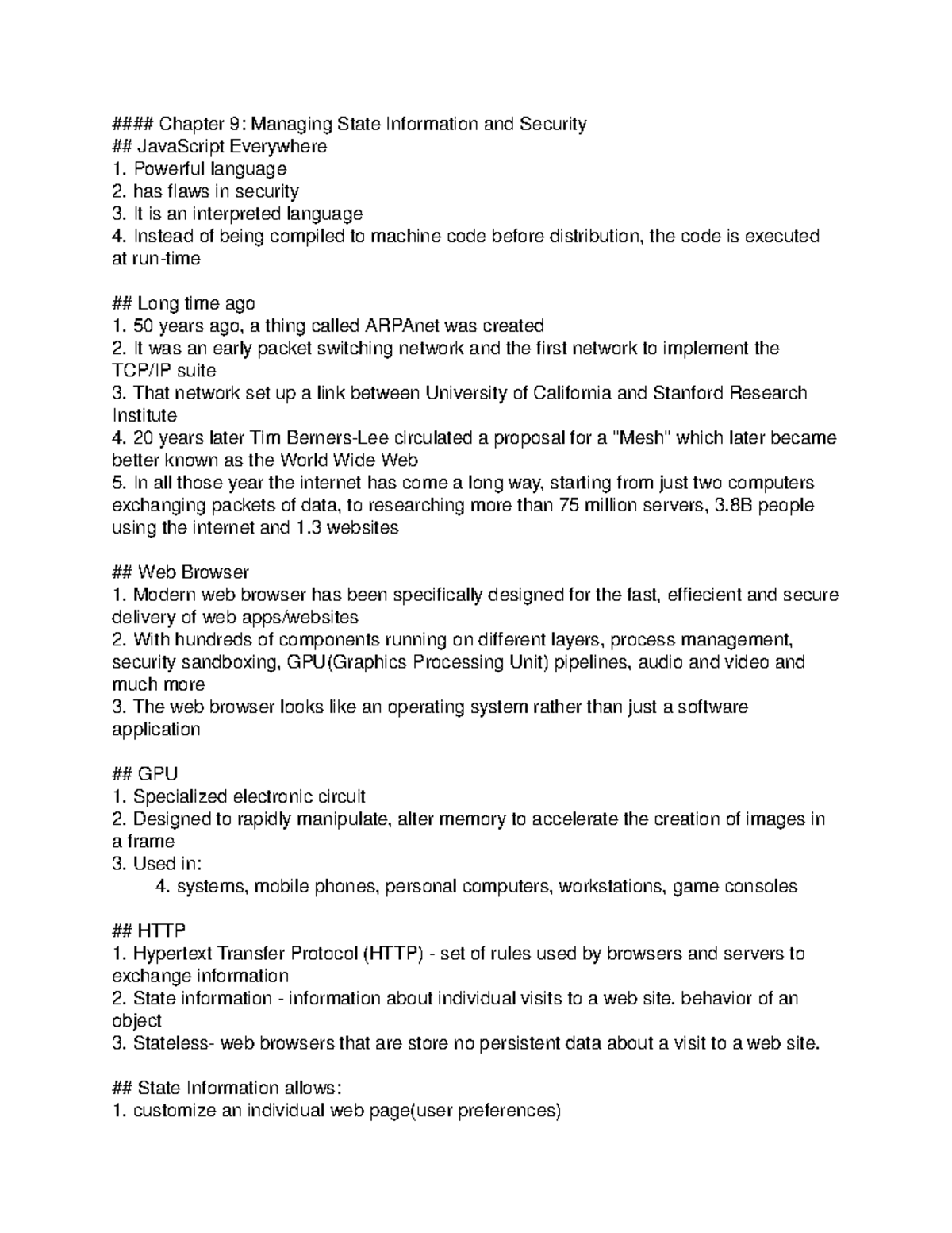 Java Script Programming 1.7 Chapter 9 - Chapter 9: Managing State ...