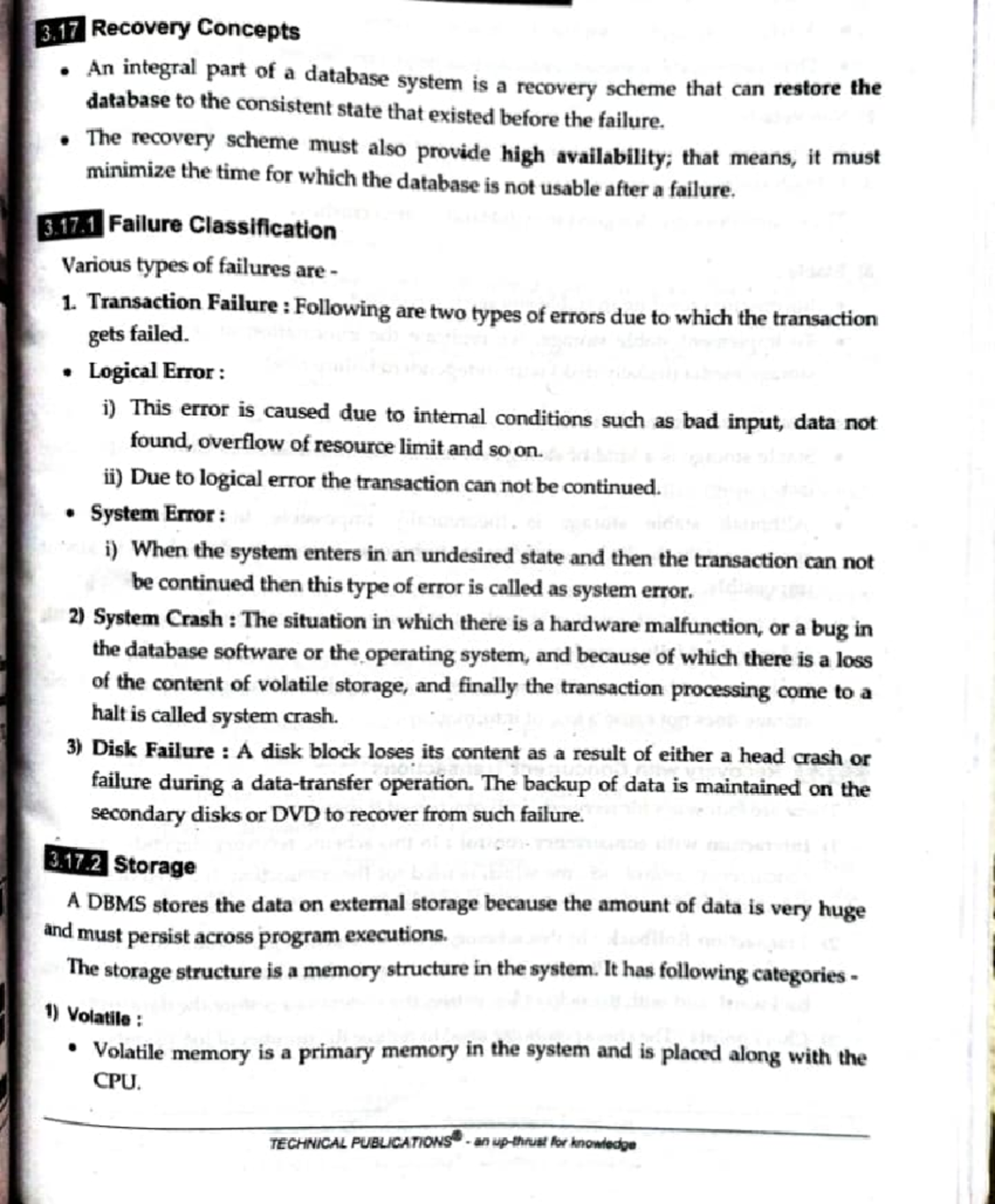 Recovery - Nil - 3 Recovery Concepts An integral part of a ####### database system is a recovery ...