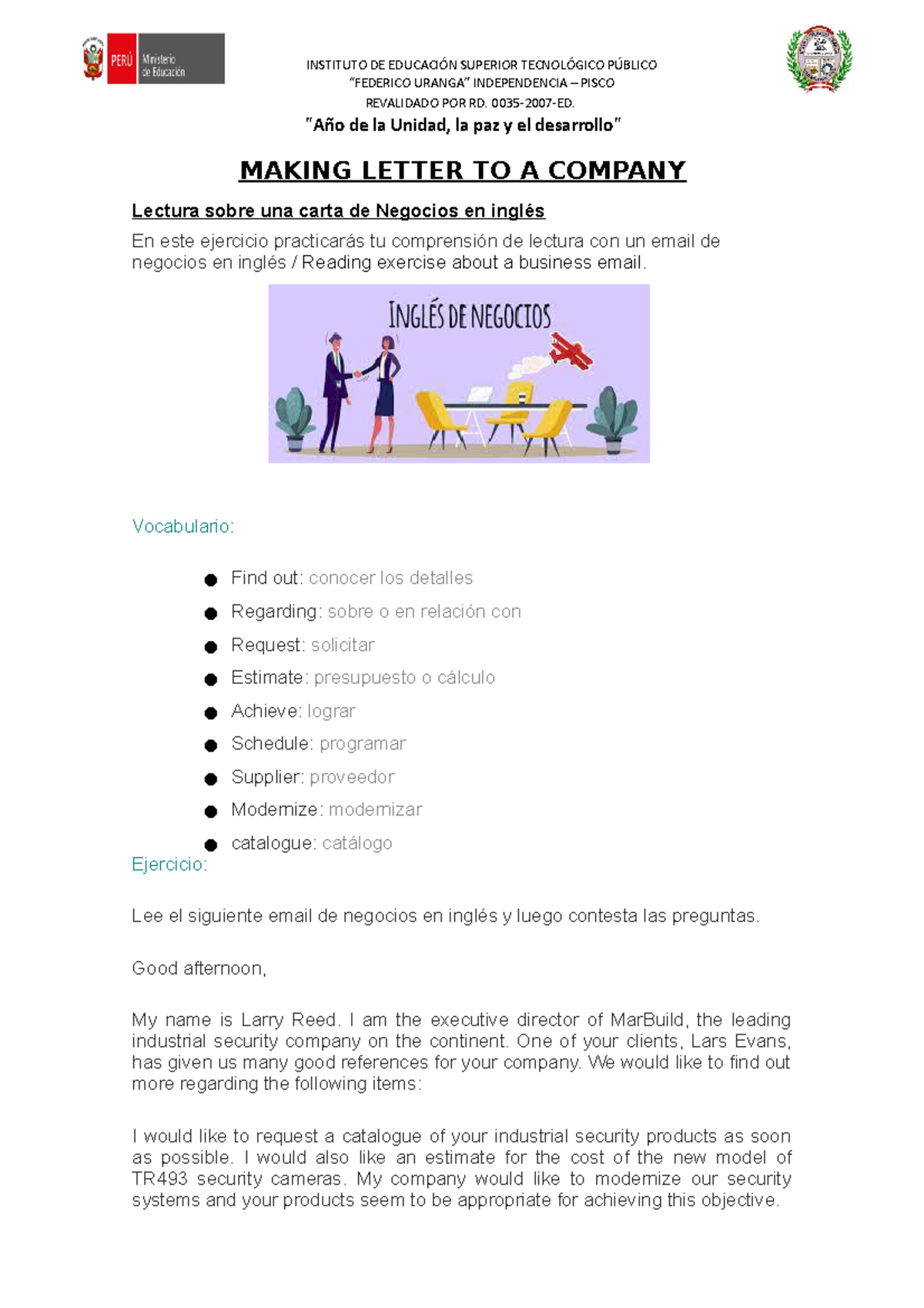 How to write a letter S4 - taera del kn ihsajilrtfjistj´pkr - “FEDERICO ...