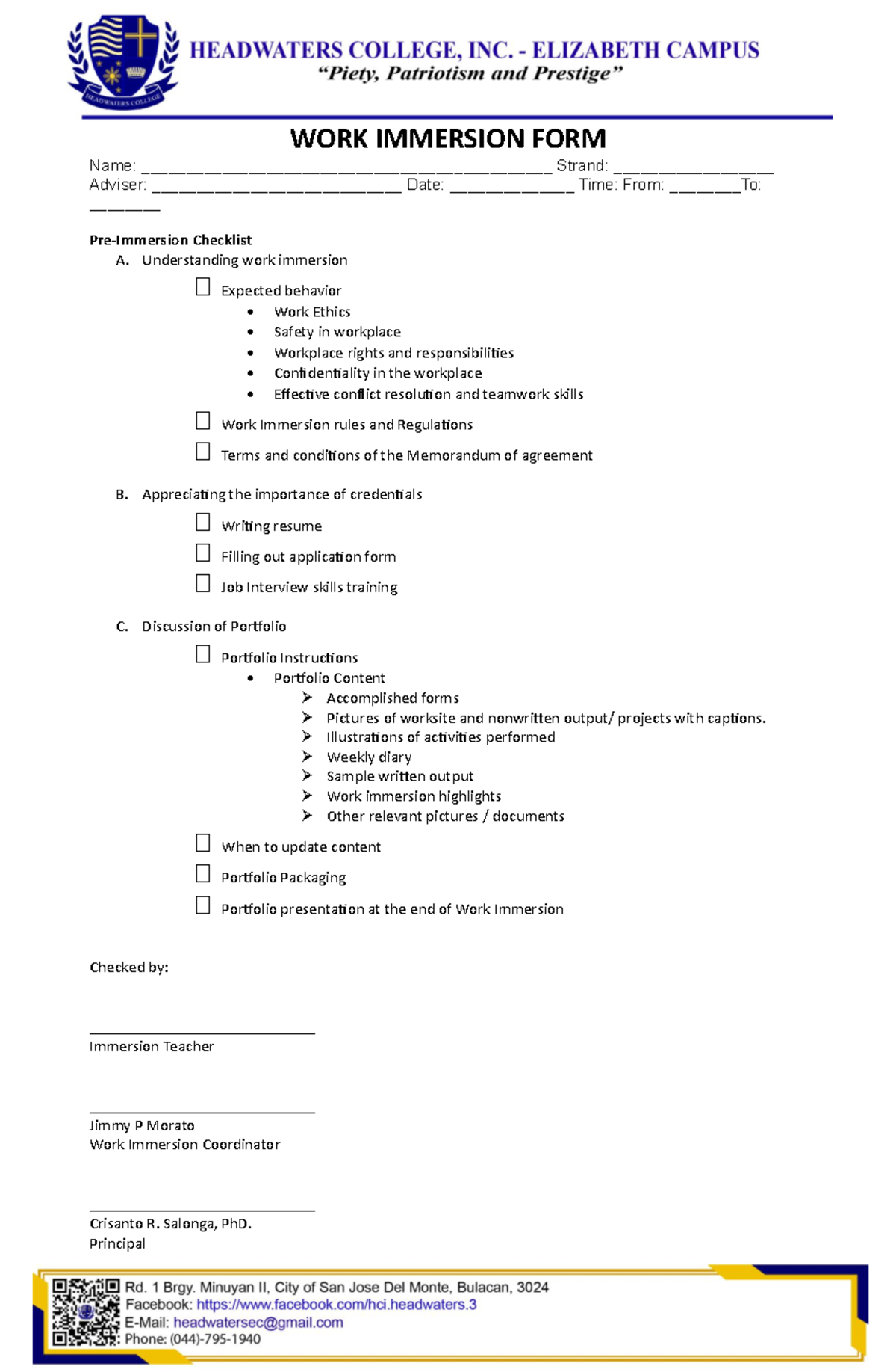 Student-WORK- Immersion- Portfolio-2024-Version - WORK IMMERSION FORM ...