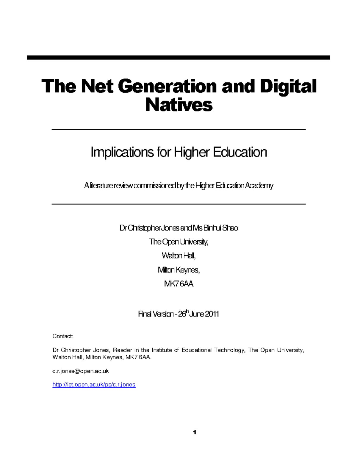 Next generation and digital natives - The Net Generation and Digital ...
