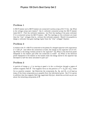 Midterm 1 practice exam, answers - Physics 158 Midterm 1 Review Package –Solutions UBC ...