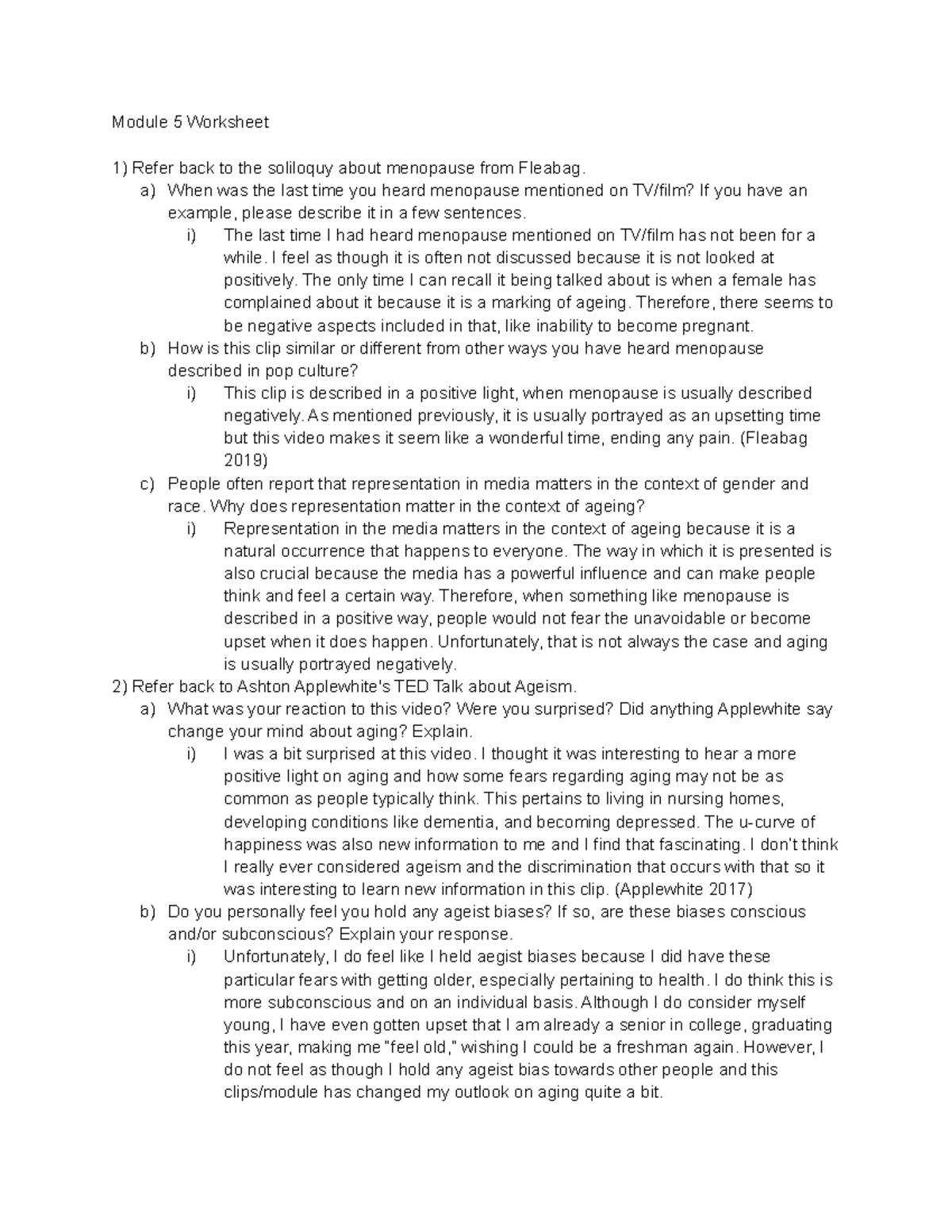 Module 5 Worksheet - Module 5 Worksheet Refer back to the soliloquy ...