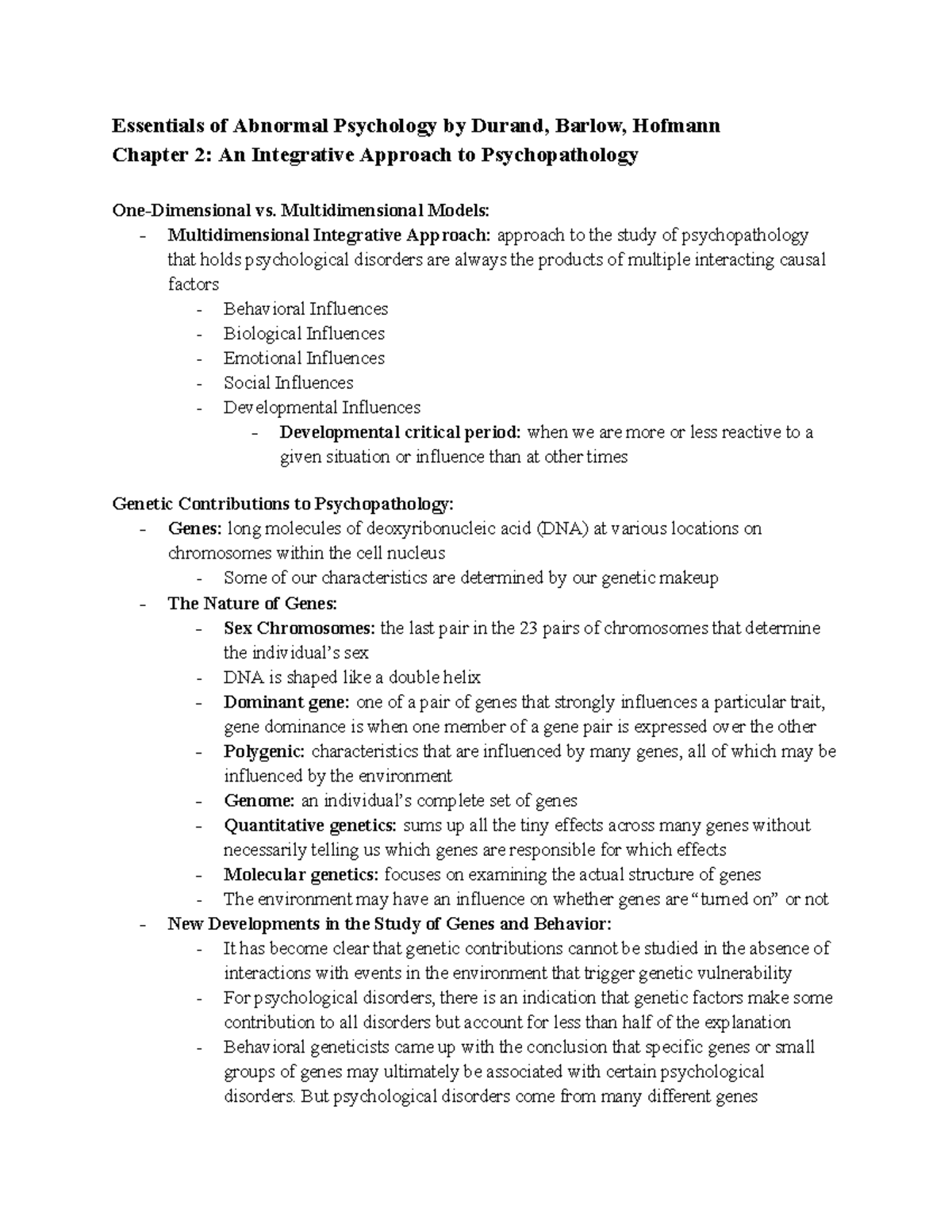 Essentials of Abnormal Psychology: Chapter 1 - Essentials of Abnormal ...