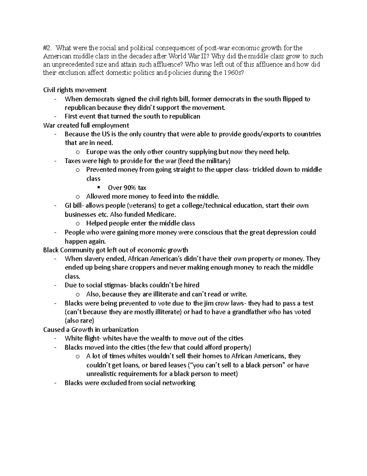 History final guide - #2. What were the social and political ...