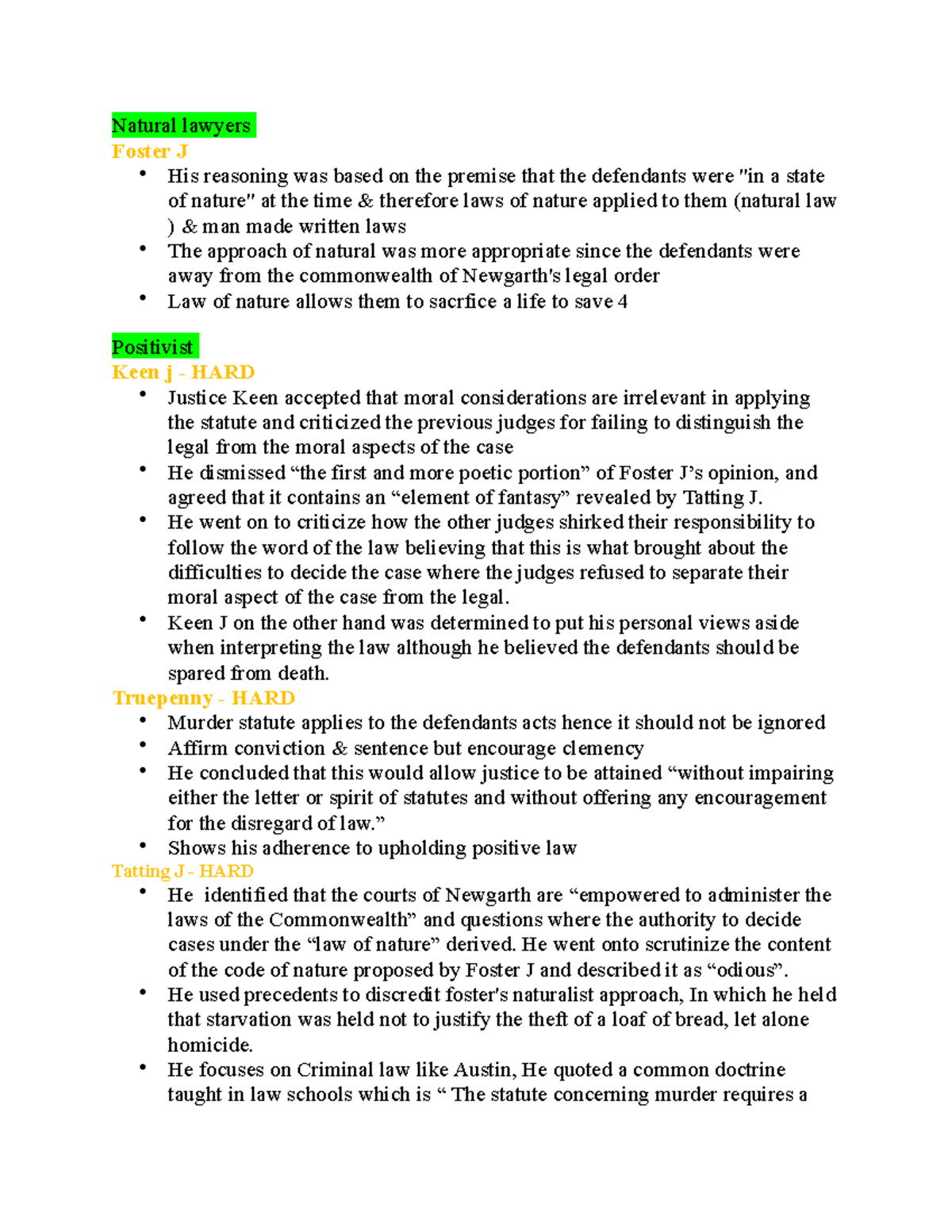 4 Judges in Speluncean Explorers - Natural lawyers Foster J His ...
