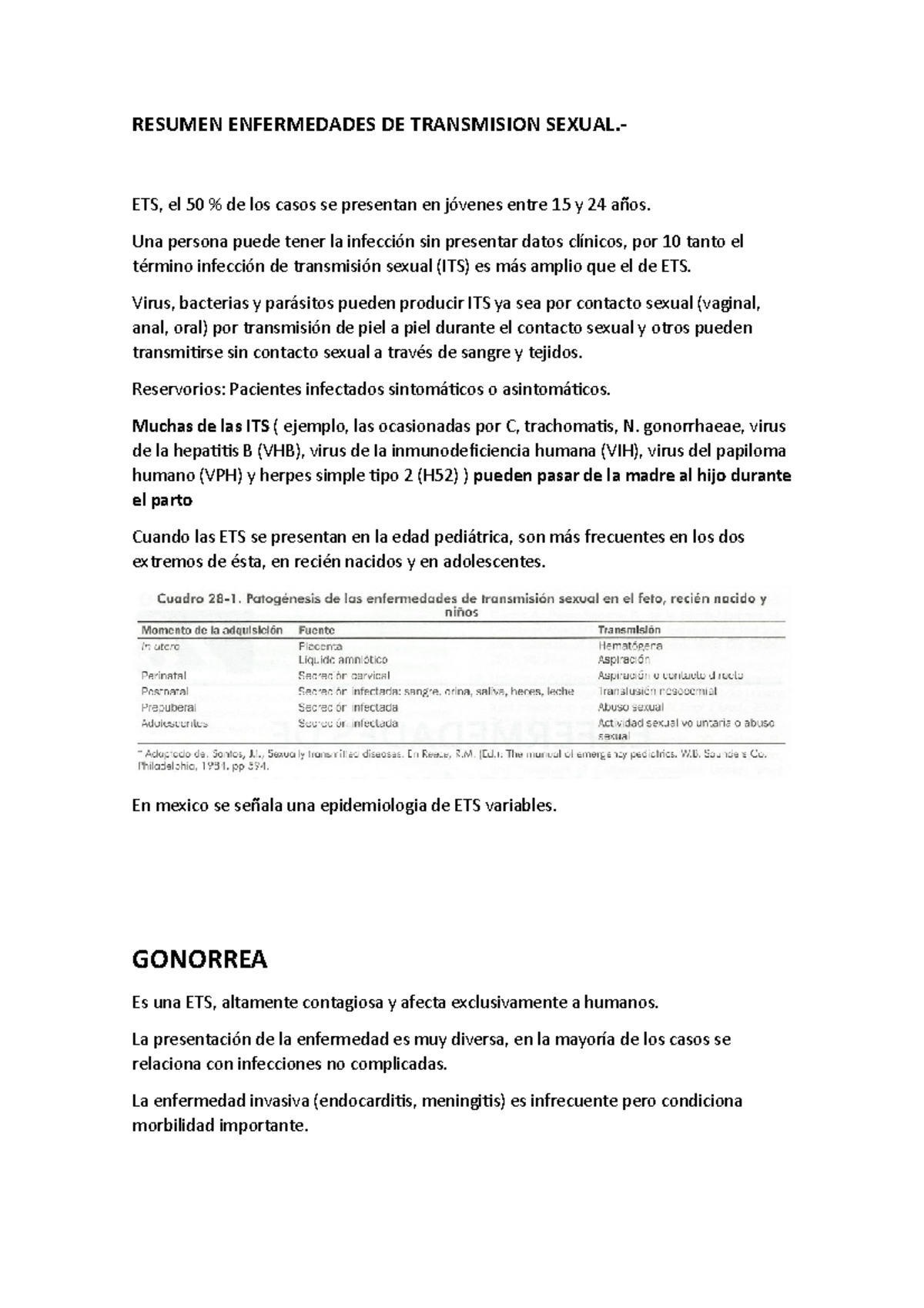 Resumen Enfermedades DE Transmision Sexual - RESUMEN ENFERMEDADES DE TRANSMISION SEXUAL.- ETS ...