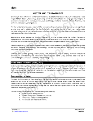 Chemistry 1 Reviewer - Classification of Matter Methods of Mixture ...