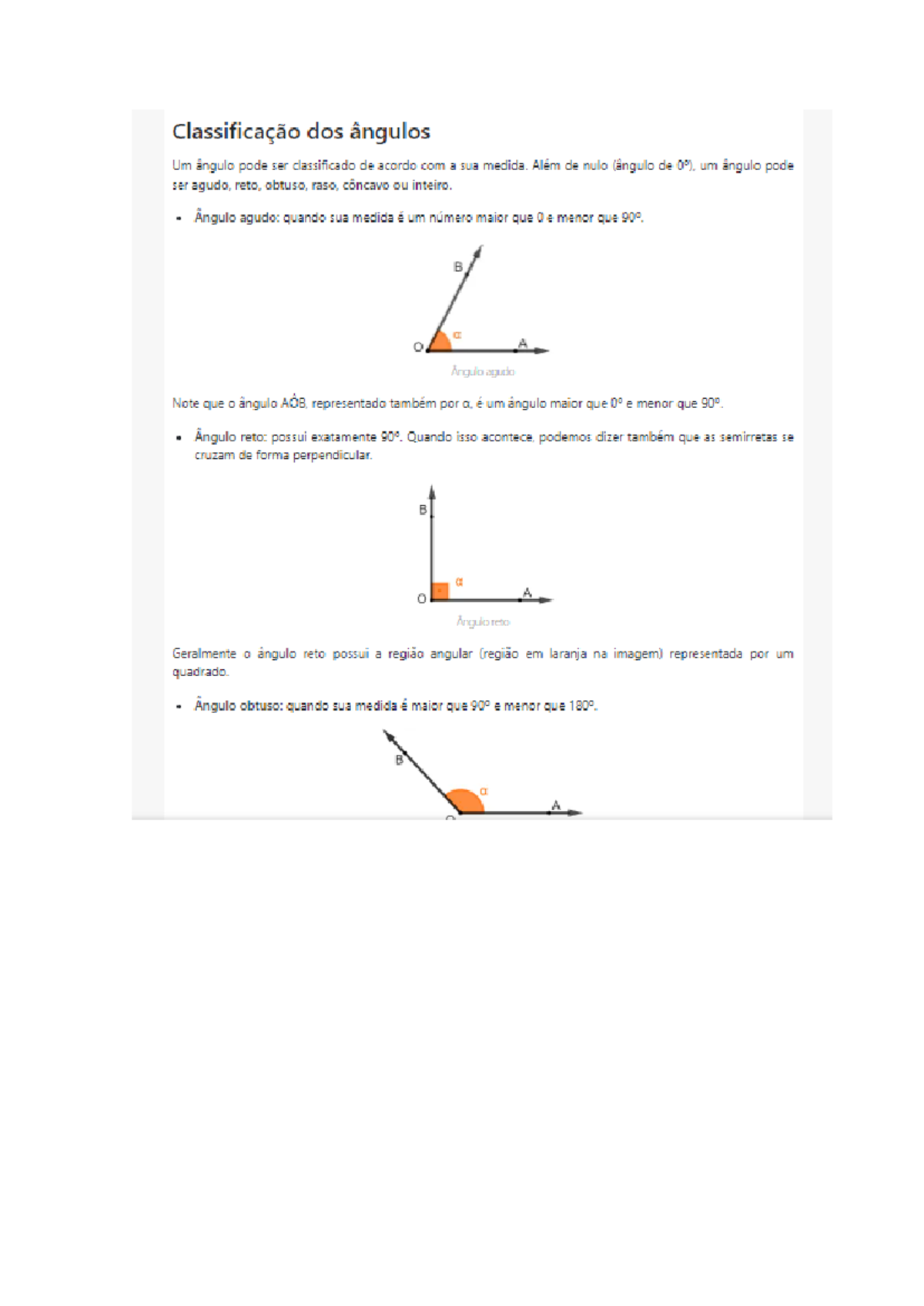 Angulos - matemática 10 - Studocu