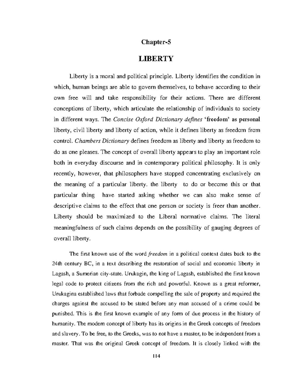09 chapter 5 - Good luck - Chapter- LIBERTY Liberty is a moral and ...