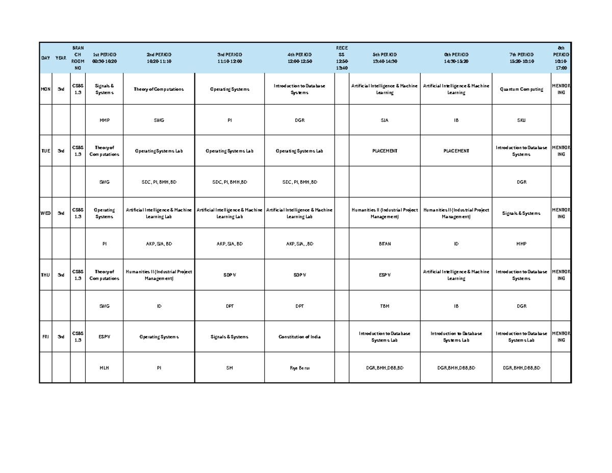 Book 2 - ;ouho - DAY YEAR BRAN CH ROOM NO 1st PERIOD 09:30-10: 2nd ...