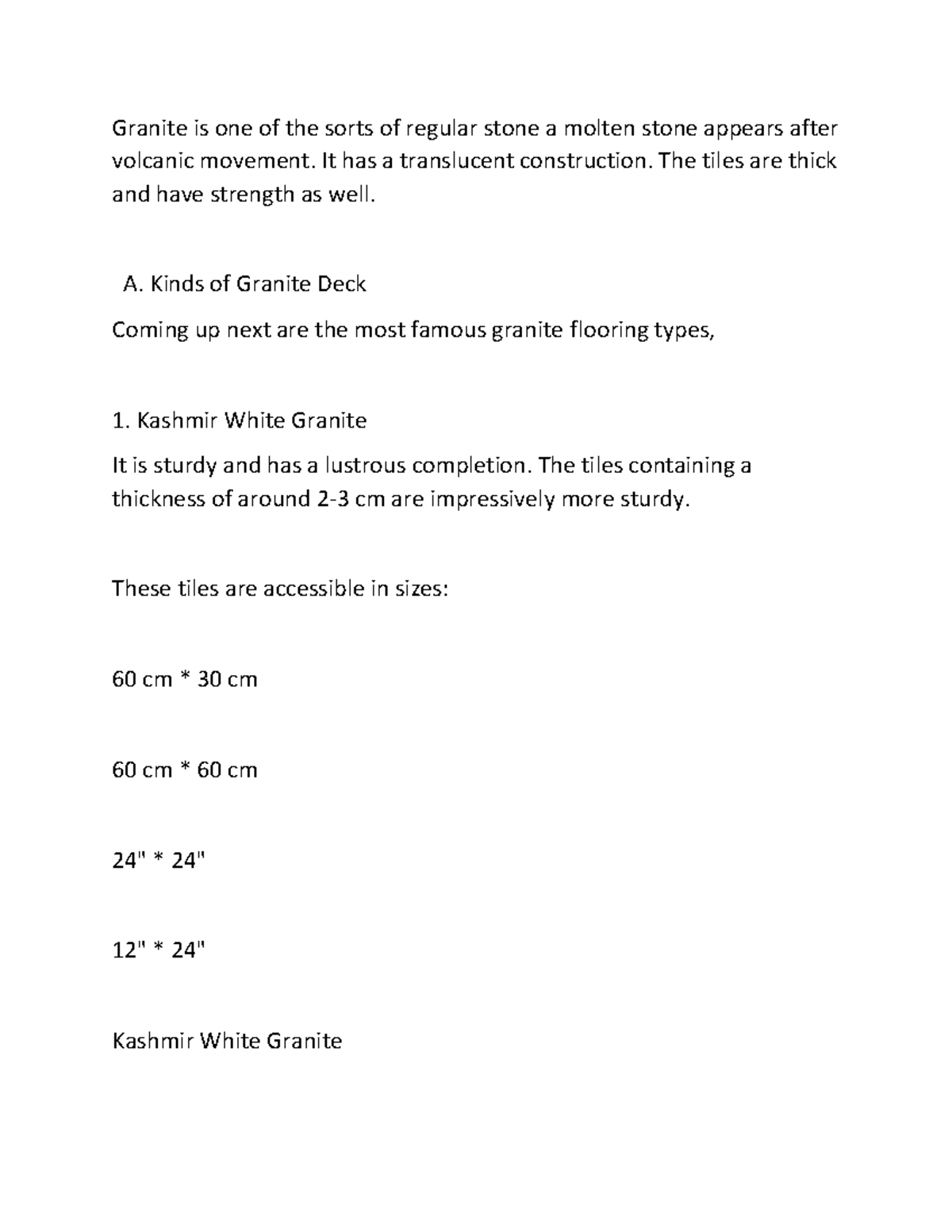 Document (143) - Imp notes - Granite is one of the sorts of regular ...