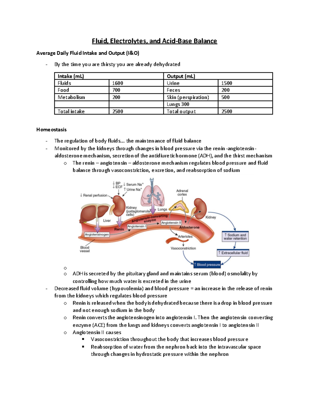 Fluid, Electrolytes, Acid Base-Balance - Fluid, Electrolytes, and Acid ...